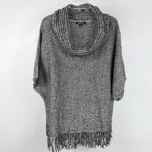 Relativity | Sweaters | Relativity Womens Black White Knit Fringe ...